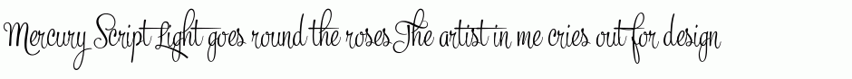 HelloFont - Fonts - Mercury Script - Mercury Script Light